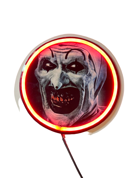 Terrifier art the Clown Neon Desk Light – Dead Dave Designs