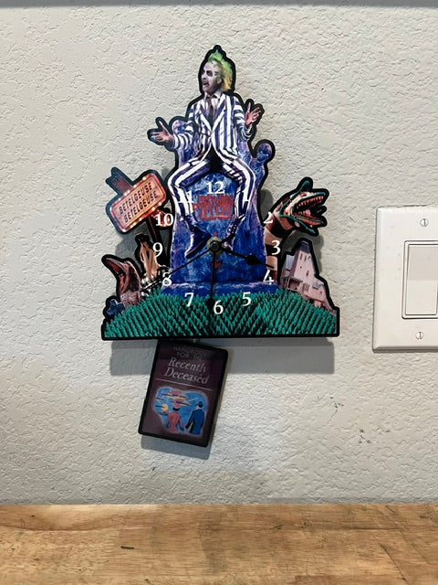 BeetleJuice Wall Clock – Dead Dave Designs